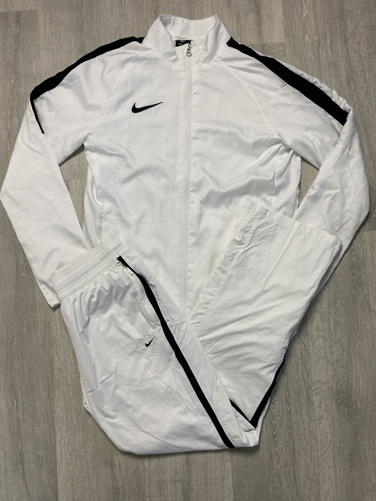 Nike Nike Vintage White Track Suit Small Logo Pants Jacket Grailed