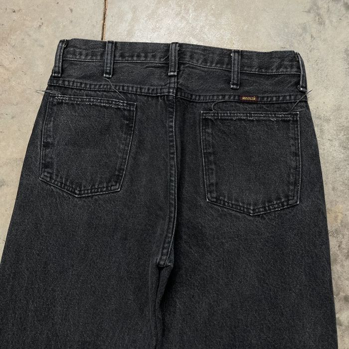 Vintage Vintage Rustler Jeans Straight Leg Faded Black Denim 90s | Grailed