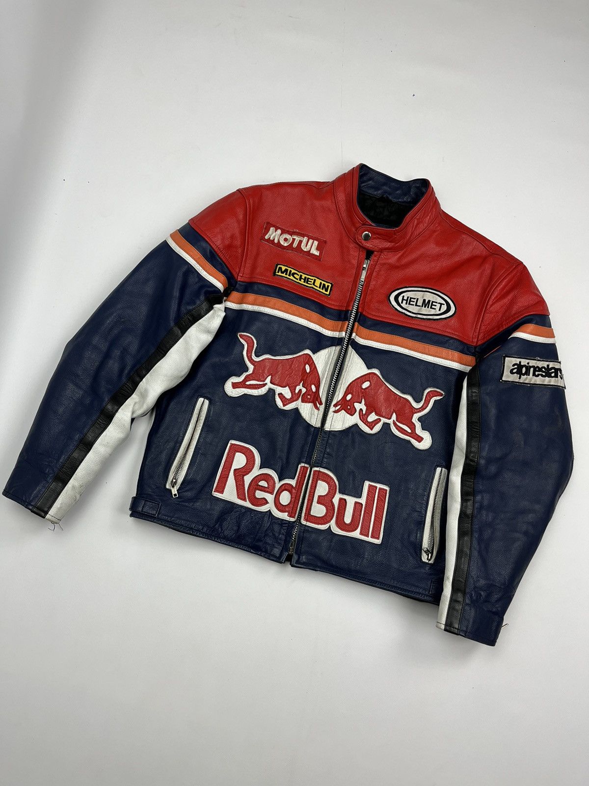 Racing × Red Bull × Vintage Vintage Y2k Redbull Genuine Leather Racing ...