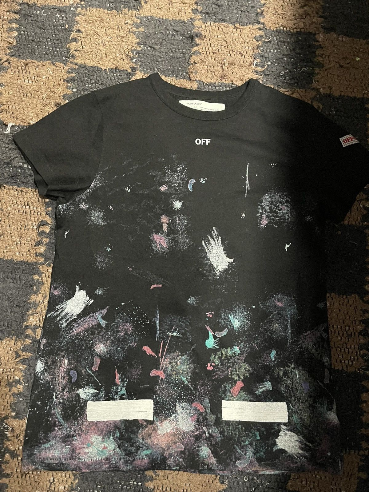 Off-White Off white paint splatter t-shirt | Grailed