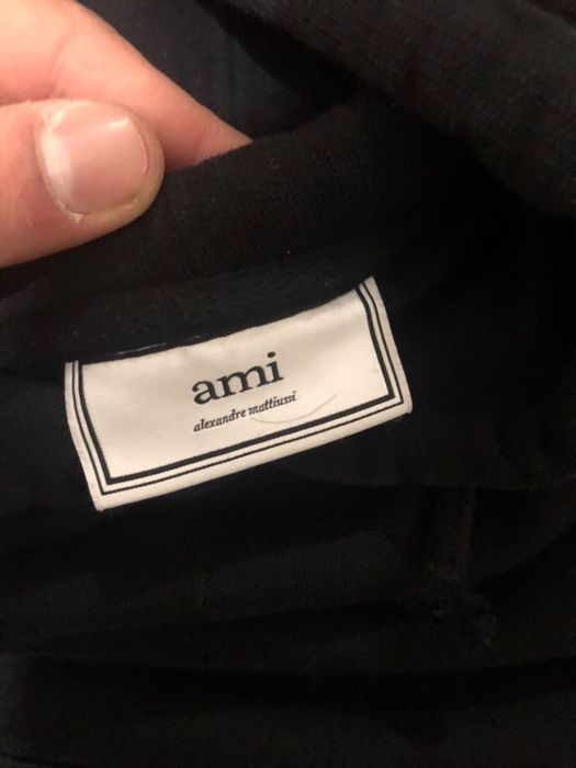 AMI AMI heart hoodie black | Grailed