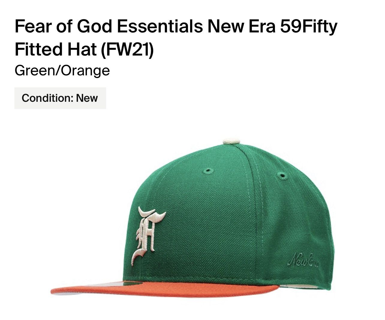 MLB Miami Colorway $65 Fear of God Wool Fitted Size 7 3/8 | Grailed