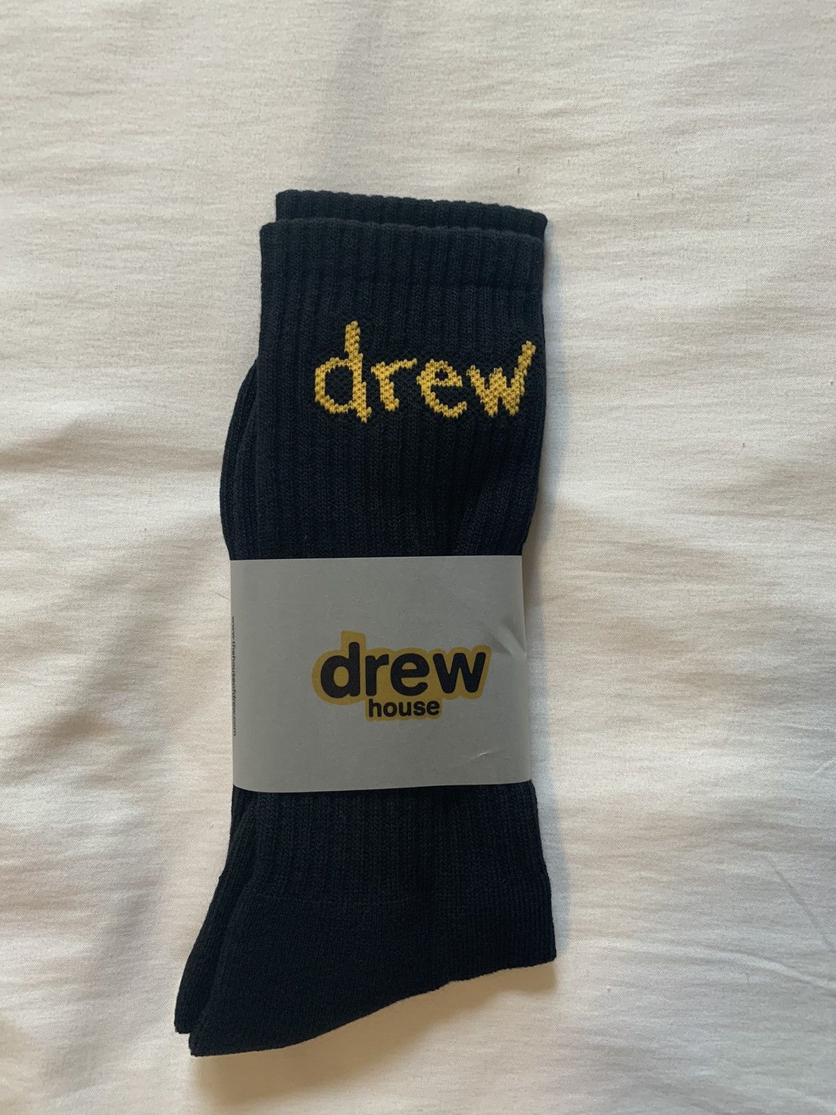 Drew House × Justin Bieber Drew House Scribble Socks Black One Size ...