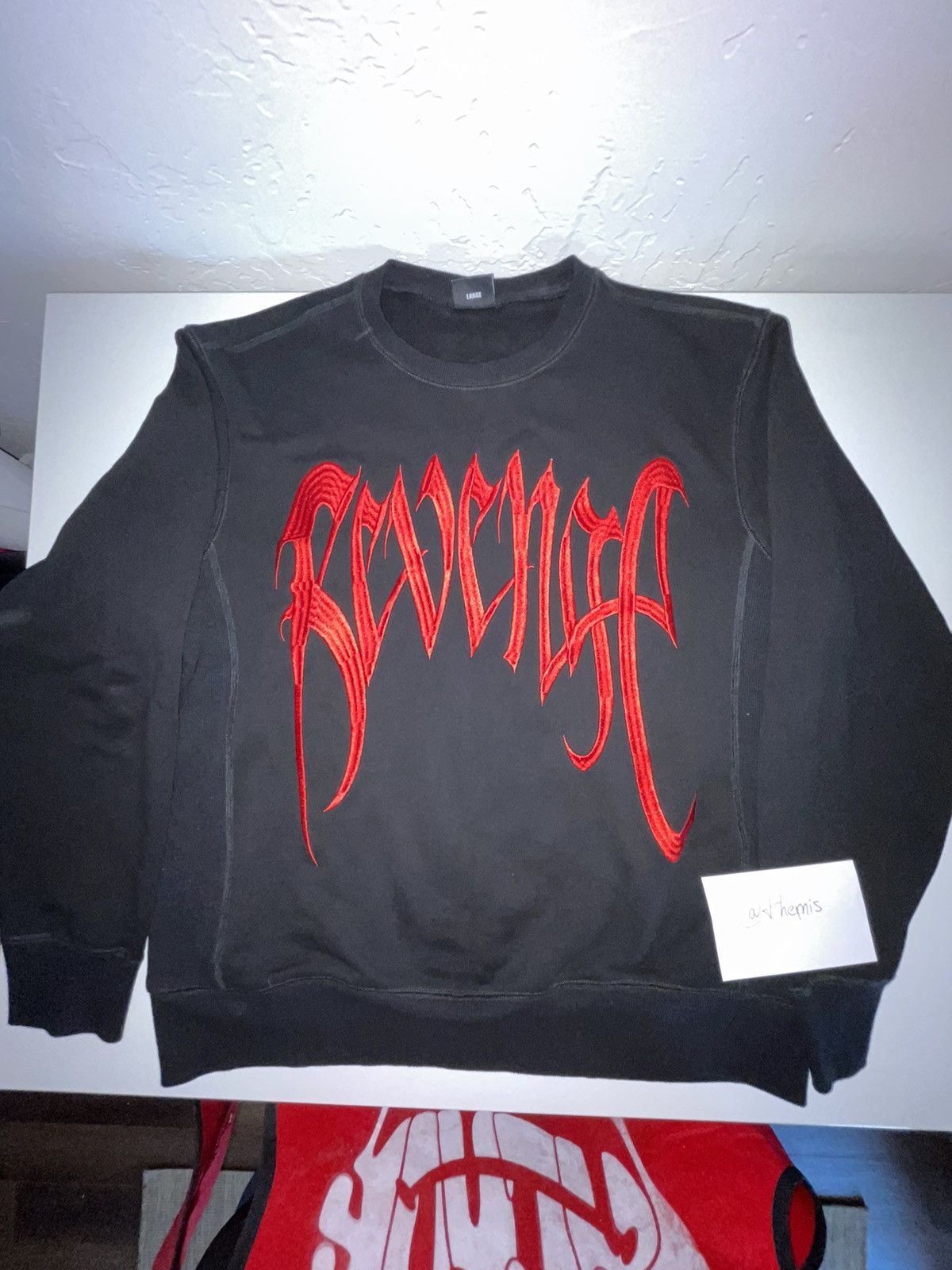 Revenge Revenge Bred Embroidered Arch Logo Crewneck | Grailed
