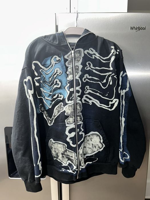 Nike Travis Scott x Jordan Zip-Up Skeleton Hoodie Size L | Grailed