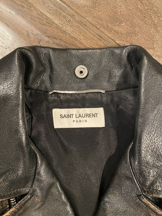 Saint Laurent Paris Saint Laurent Martini Cat L01 Leather Jacket | Grailed