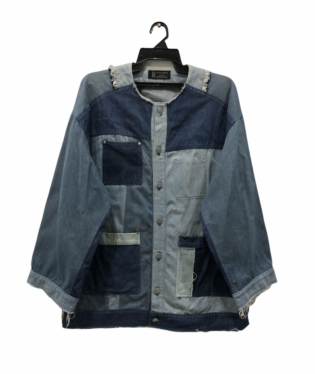Japanese Brand RIVET & SURGE PATCHWORK RARE DESIGN JACKET | Grailed