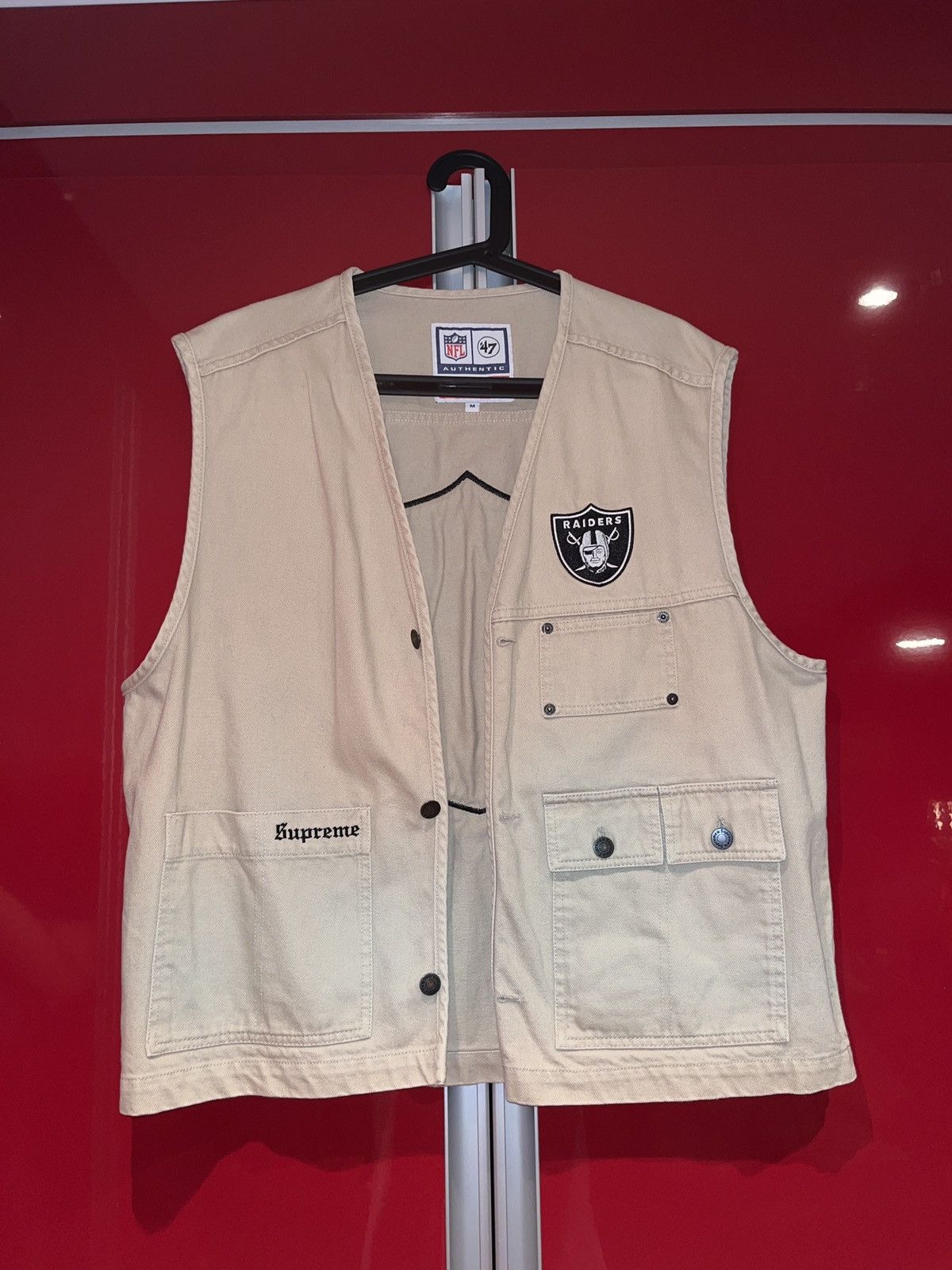 Streetwear × Supreme × Vintage Supreme NFL RAIDERS VEST | Grailed