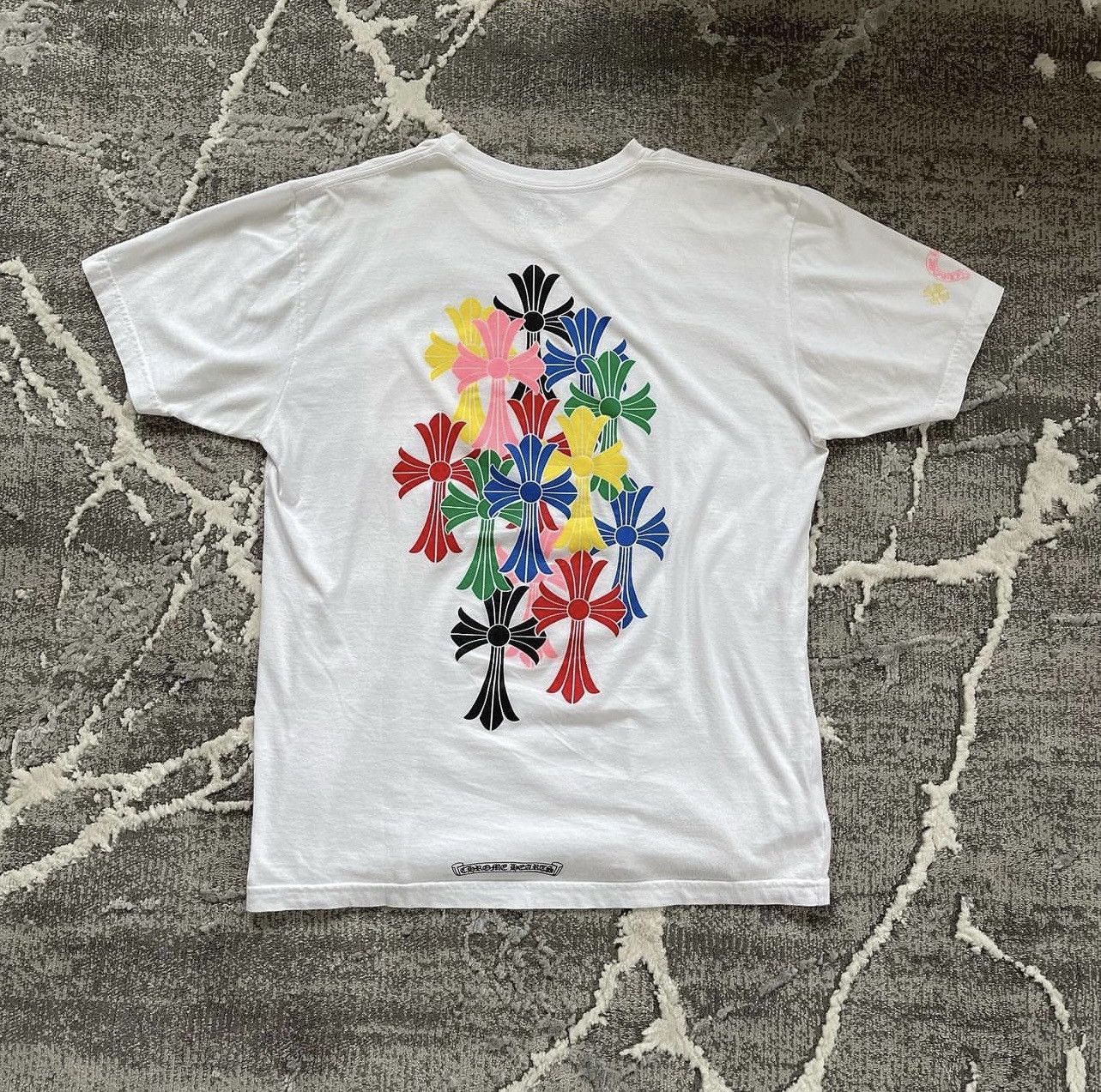 Chrome Hearts Chrome Hearts Multicolor Cemetery Cross Tee | Grailed