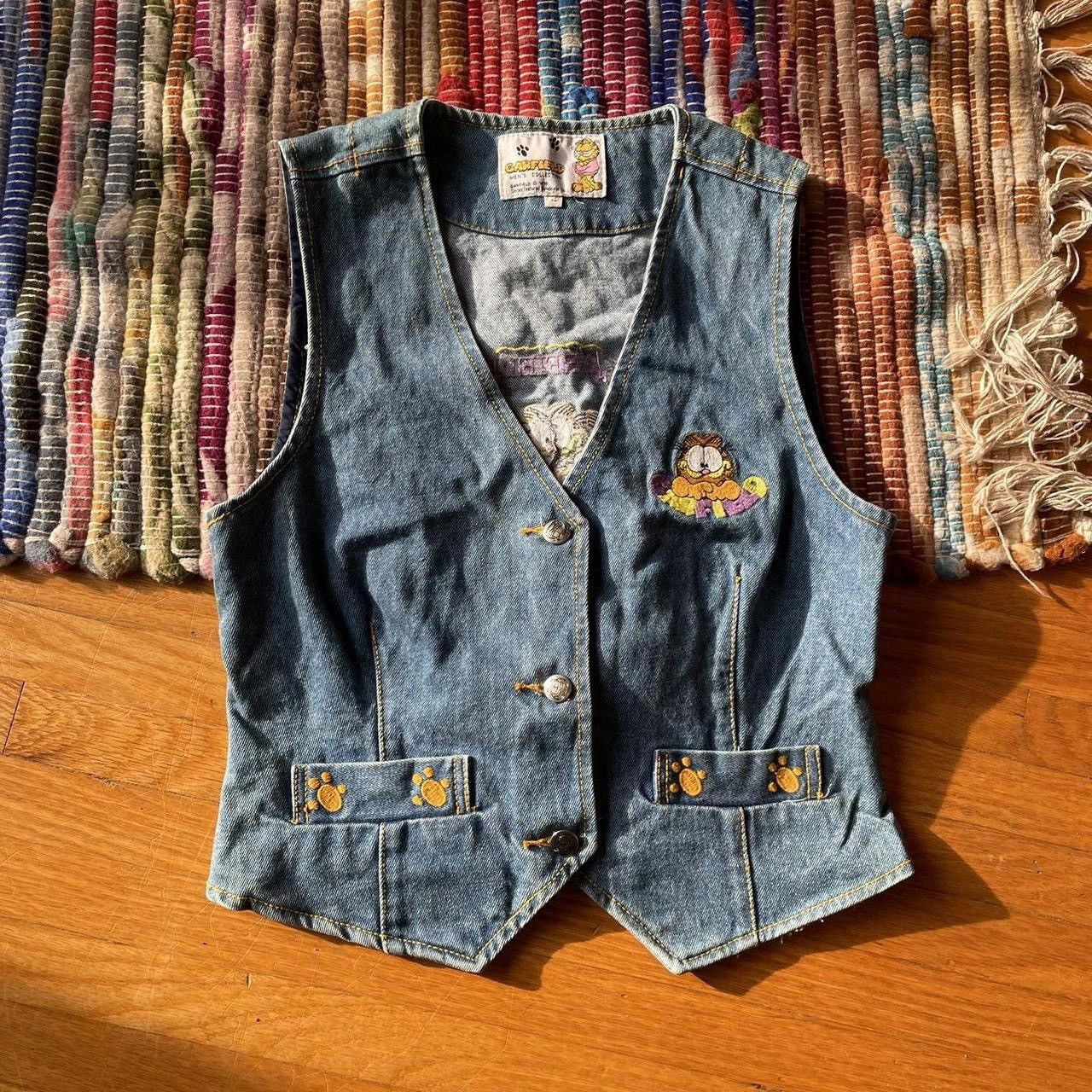 Vintage Rare Vintage Garfield Demin Vest | Grailed