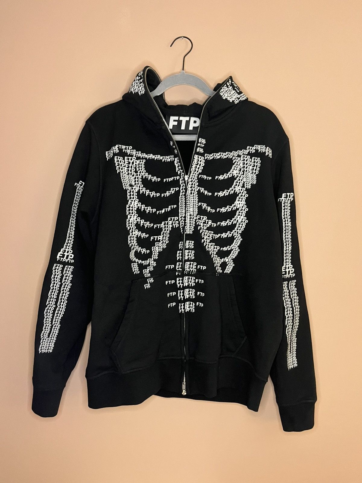 Fuck The Population FTP Skeleton Zip Up | Grailed
