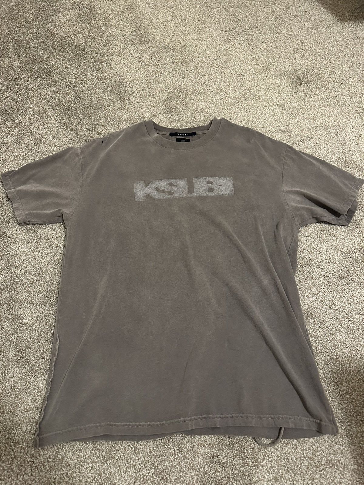 Ksubi Washed Grey Ksubi Logo Tee | Grailed