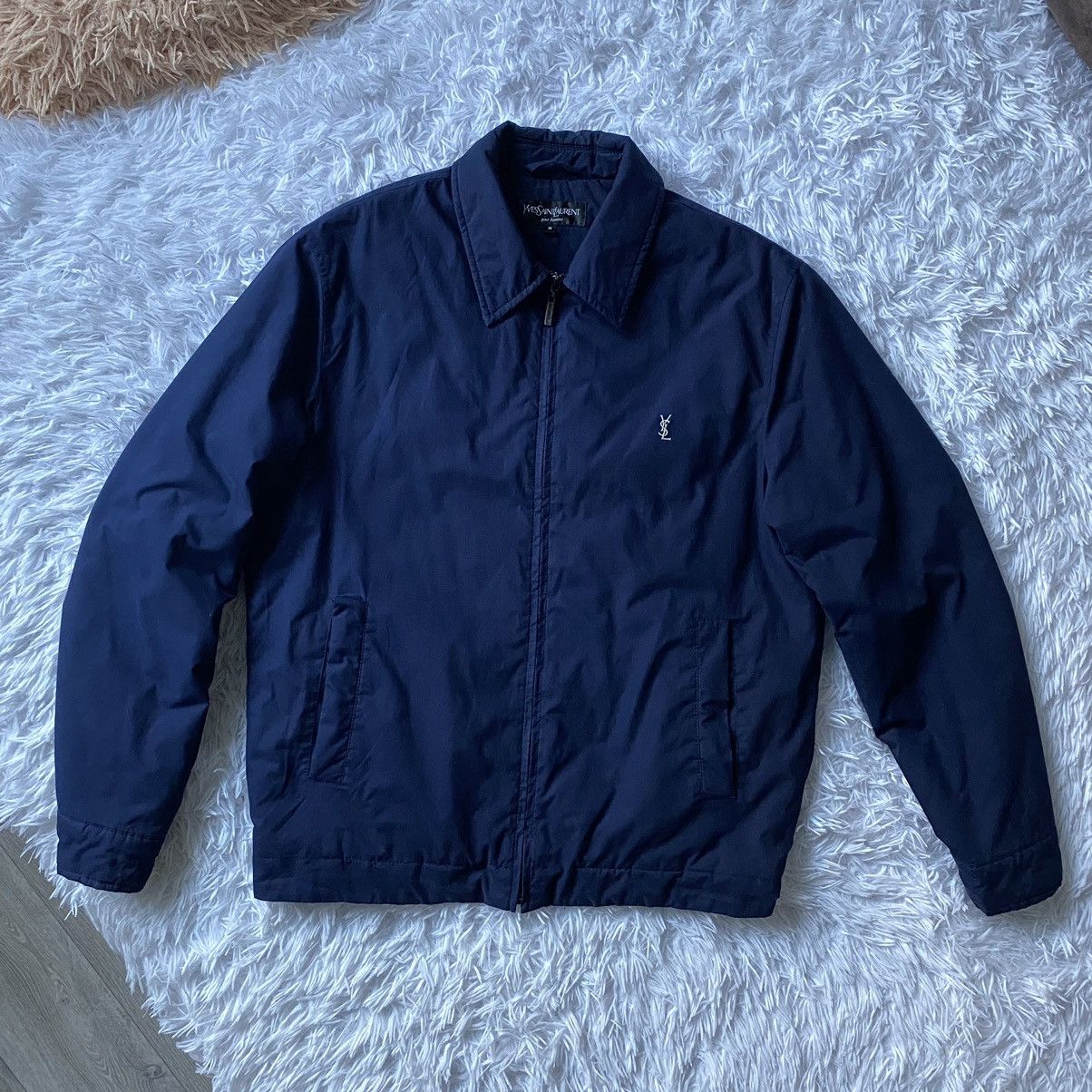 Vintage Vintage Yves Saint Laurent YSL Harrington Jacket Dark Blue ...