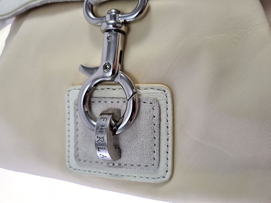 Furla Furla White Beige Nylon Leather Crossbody Bag | Grailed