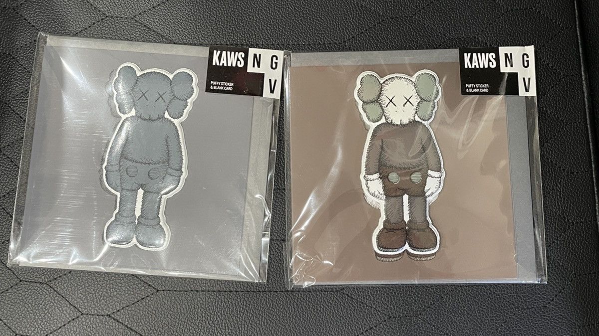 Kaws Kaws Puffy Sticker & Card Set | Grailed