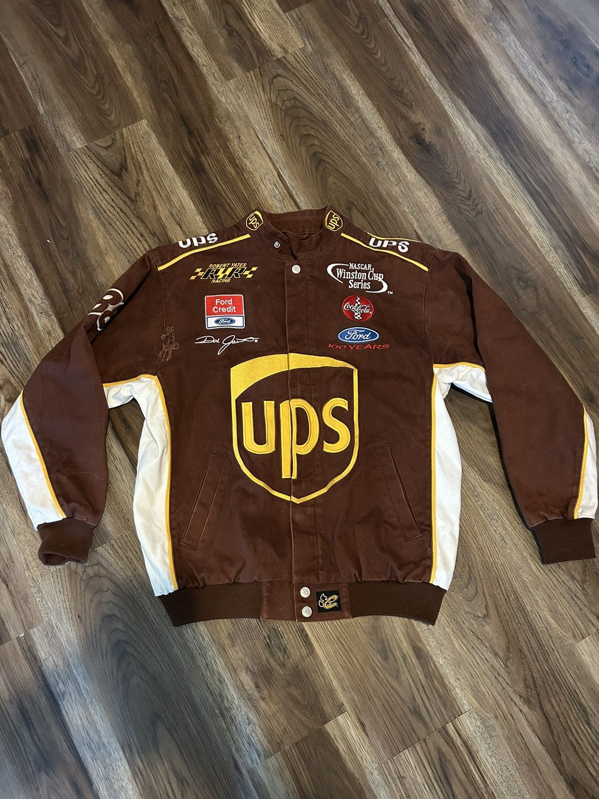 NASCAR × Racing × Vintage Vintage Brown UPS Racing Jacket Coat Nascar ...