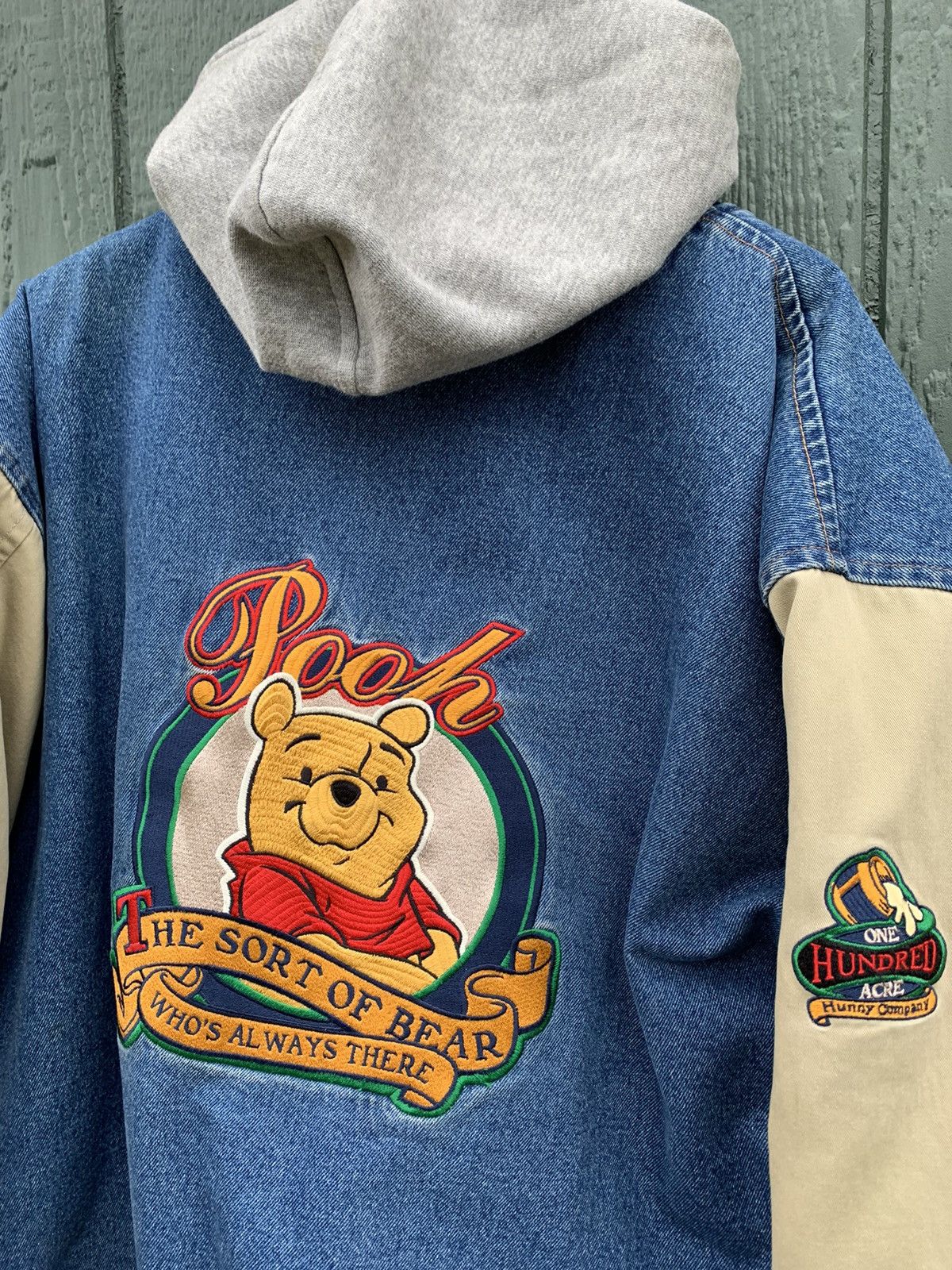 Disney × Vintage Winnie The Pooh Denim Varsity Jacket The Kind Of Bear ...