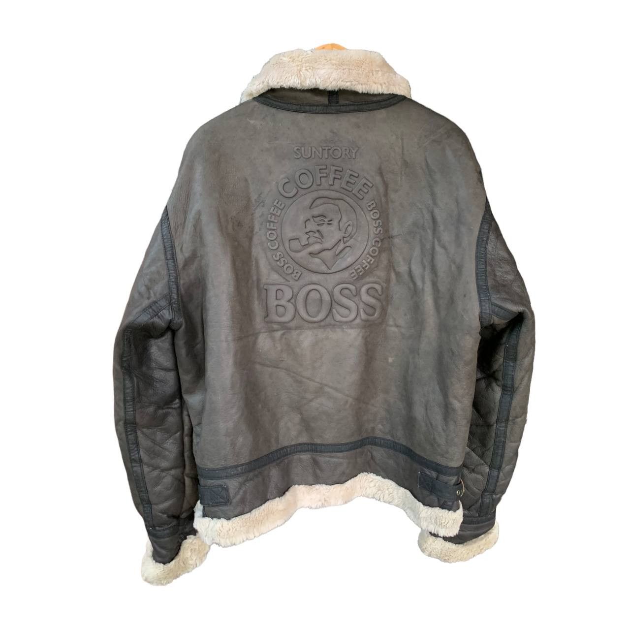 Very Rare 🔥LIMITED🔥Vintage 2000s SUNTORY BOSS COFFEE Leather Jacket ...