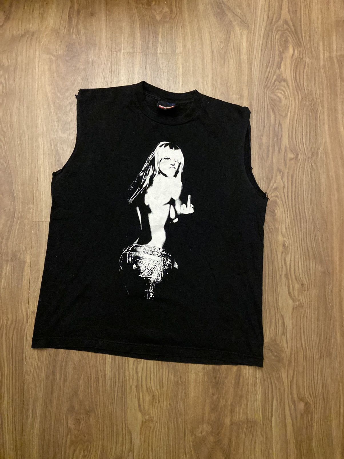 Japanese Brand × Streetwear × Vintage Free Shipping 🔥 Womens With Fuck Sex Y2k Drill T Shirt 