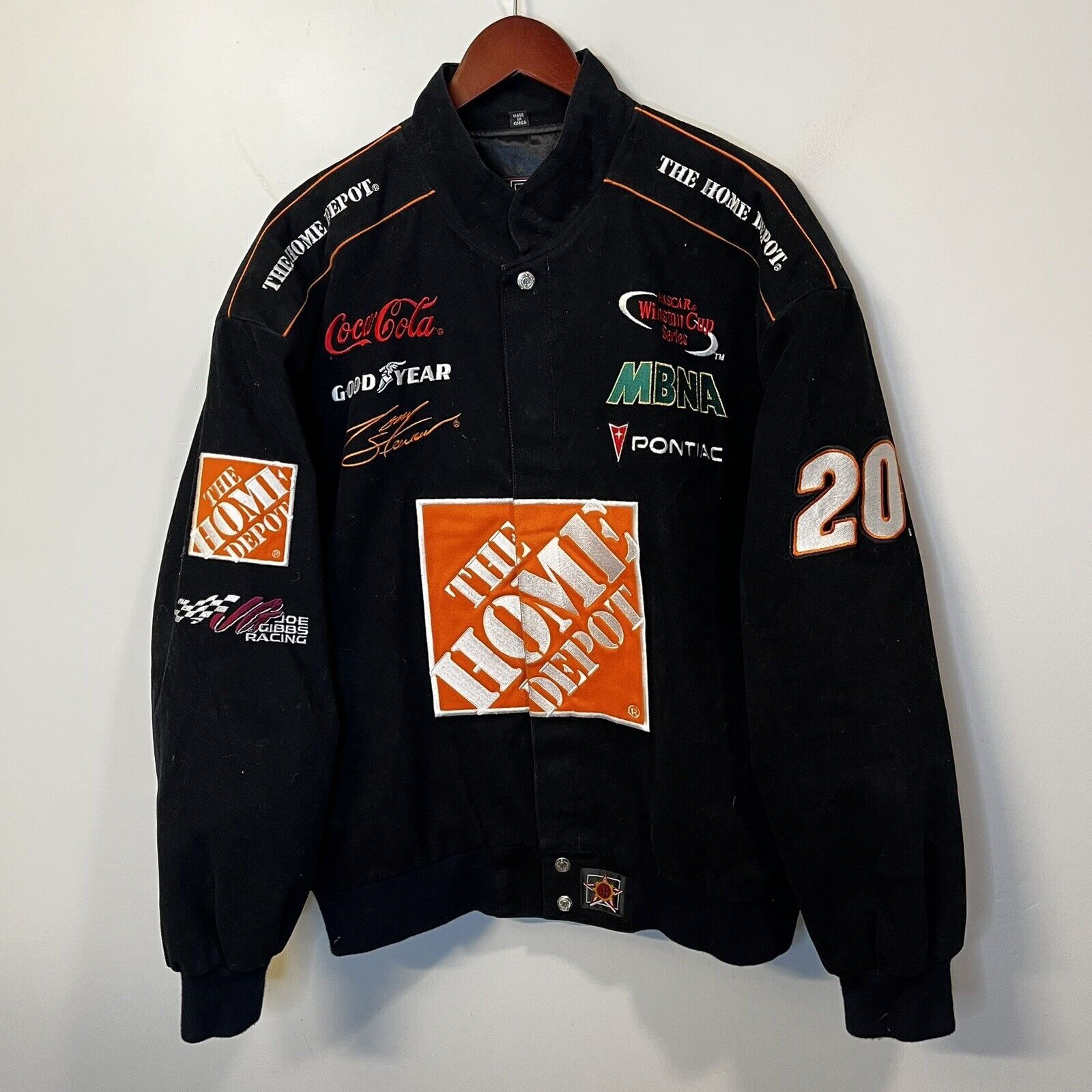 Vintage VTG Tony Stewart JH Design Home Depot Nascar Race Varsity | Grailed