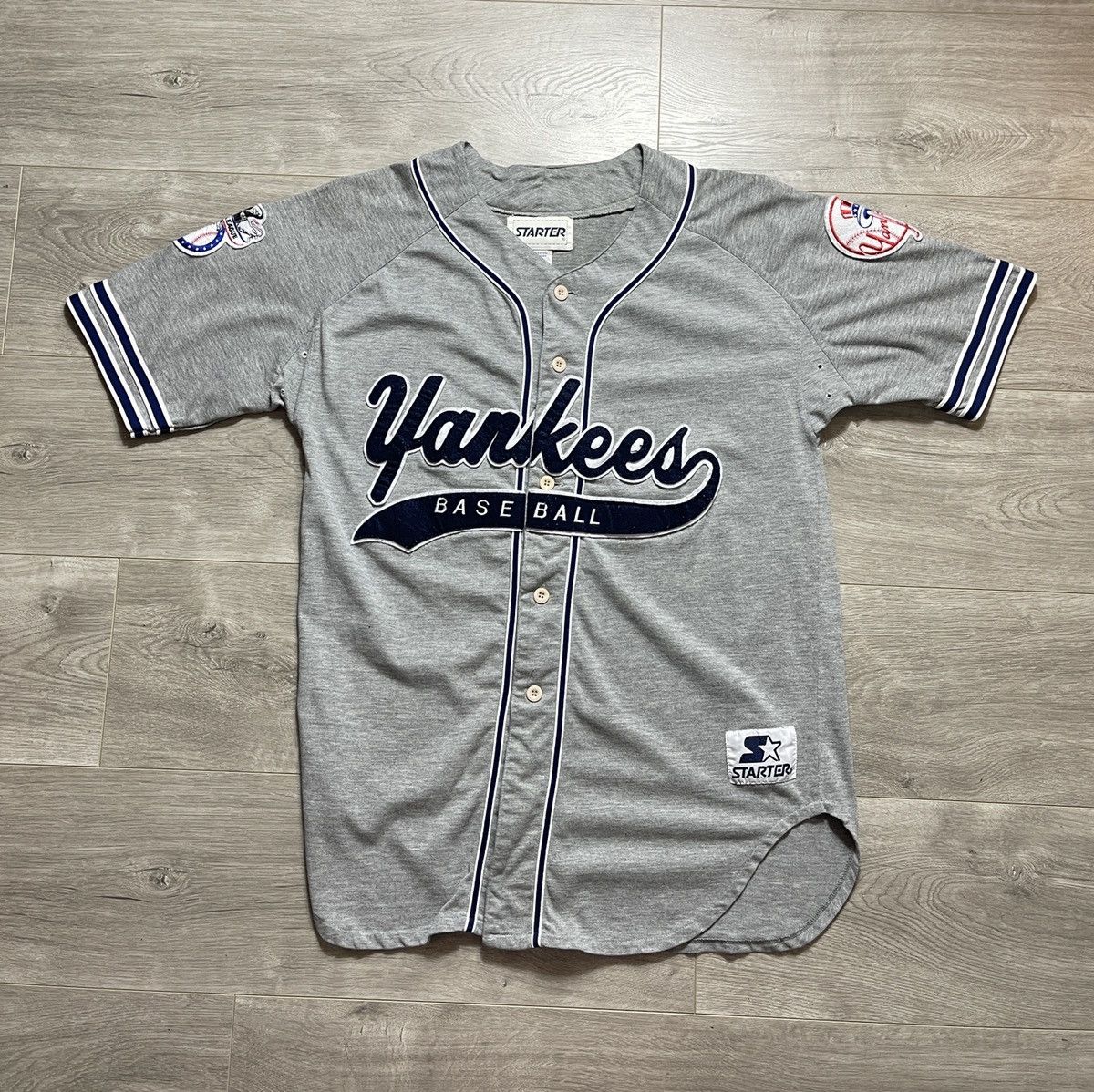Vintage Vintage 90s New York Yankees Script Baseball Jersey Medium ...