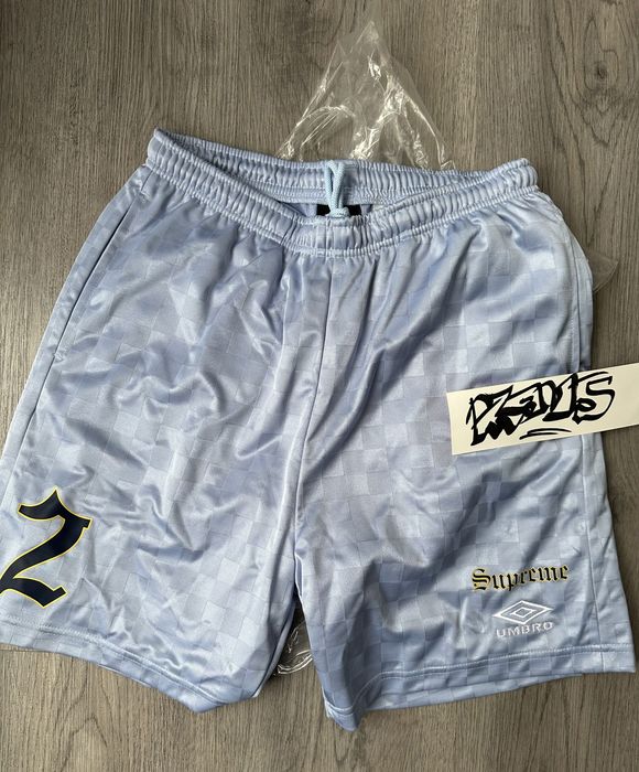 Supreme Supreme Umbro Soccer Shorts Light Blue Medium | Grailed