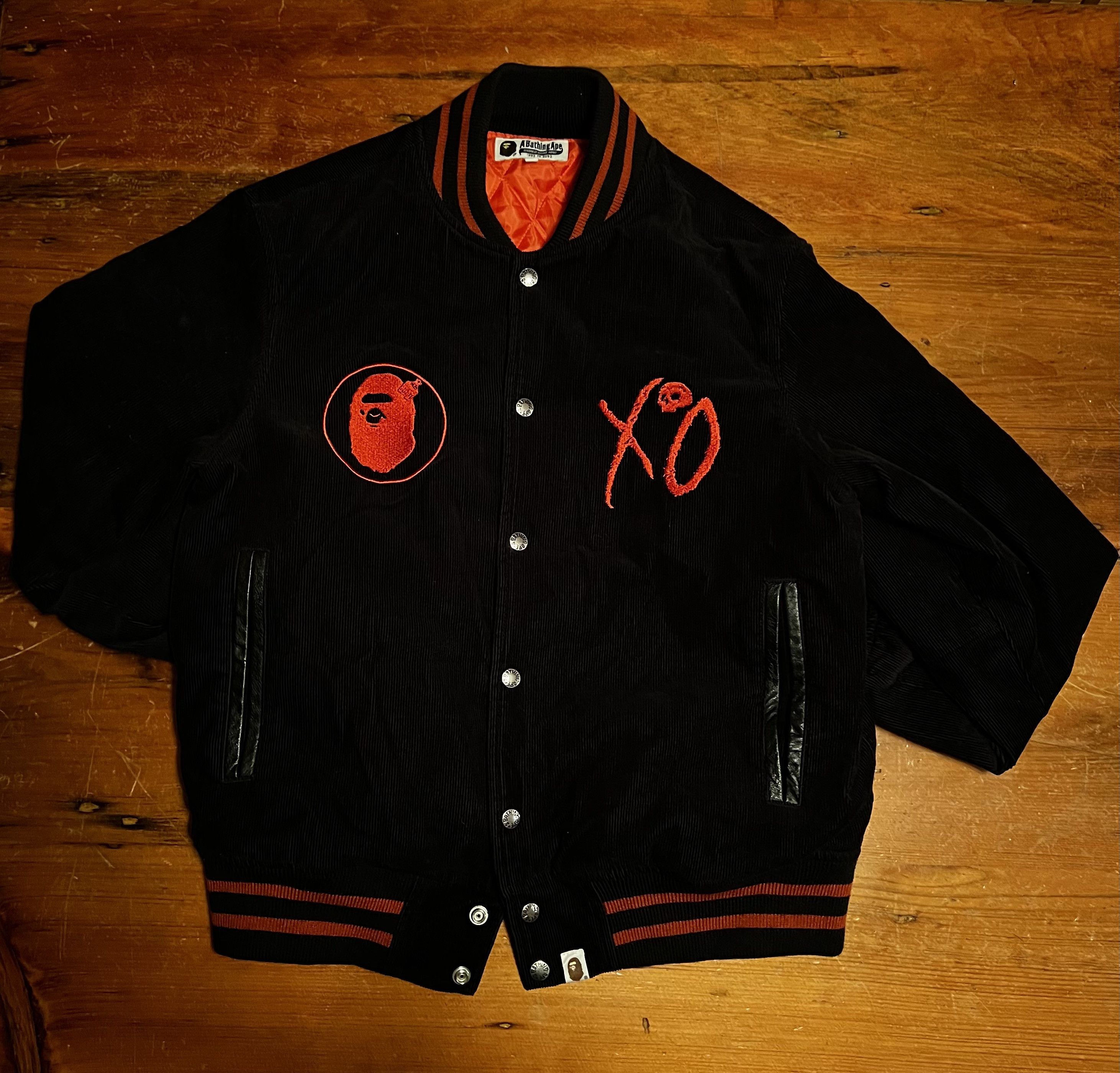 Bape BAPE x XO Varsity Jacket Black | Grailed