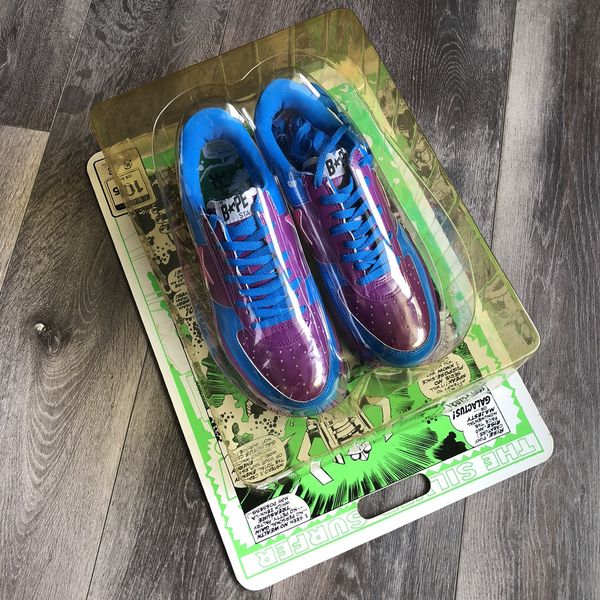 Bape OG 2005 A BATHING APE BAPESTA SILVER SURFER MARVEL LOW SHOES | Grailed