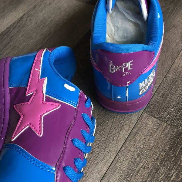 Bape OG 2005 A BATHING APE BAPESTA SILVER SURFER MARVEL LOW SHOES | Grailed