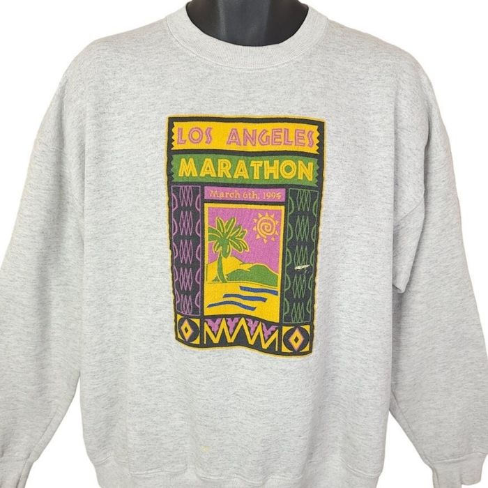 Vintage Los Angeles Marathon Sweatshirt Vintage 90s 1994 Running | Grailed