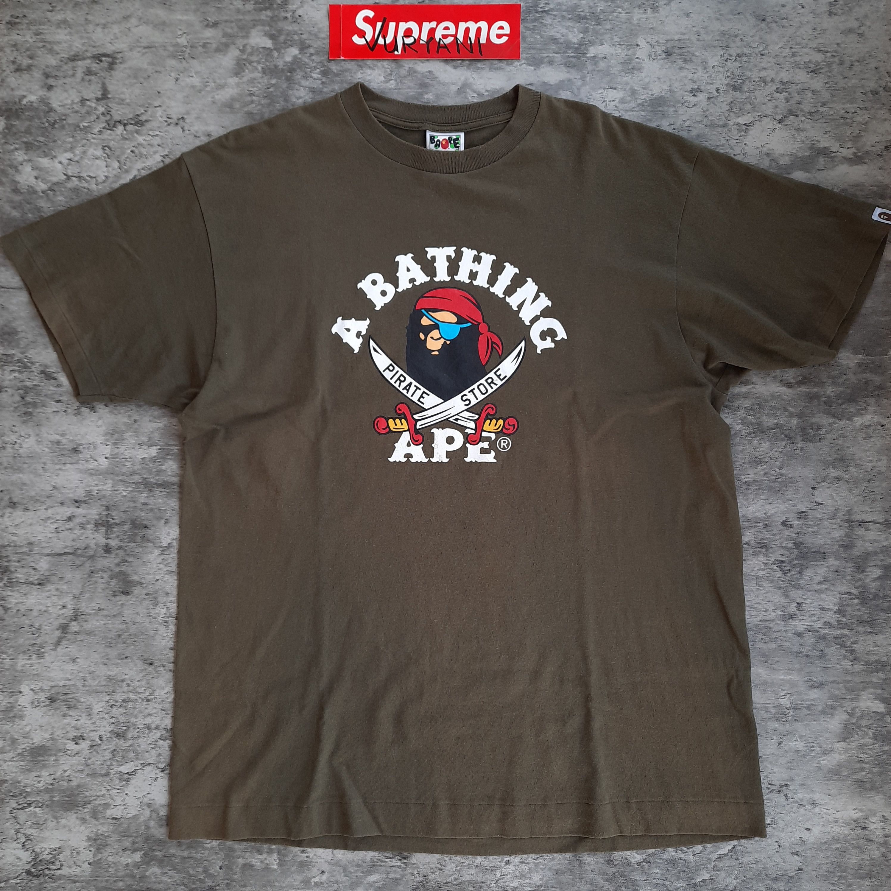 Bape Bape Pirate Store Tee | Grailed