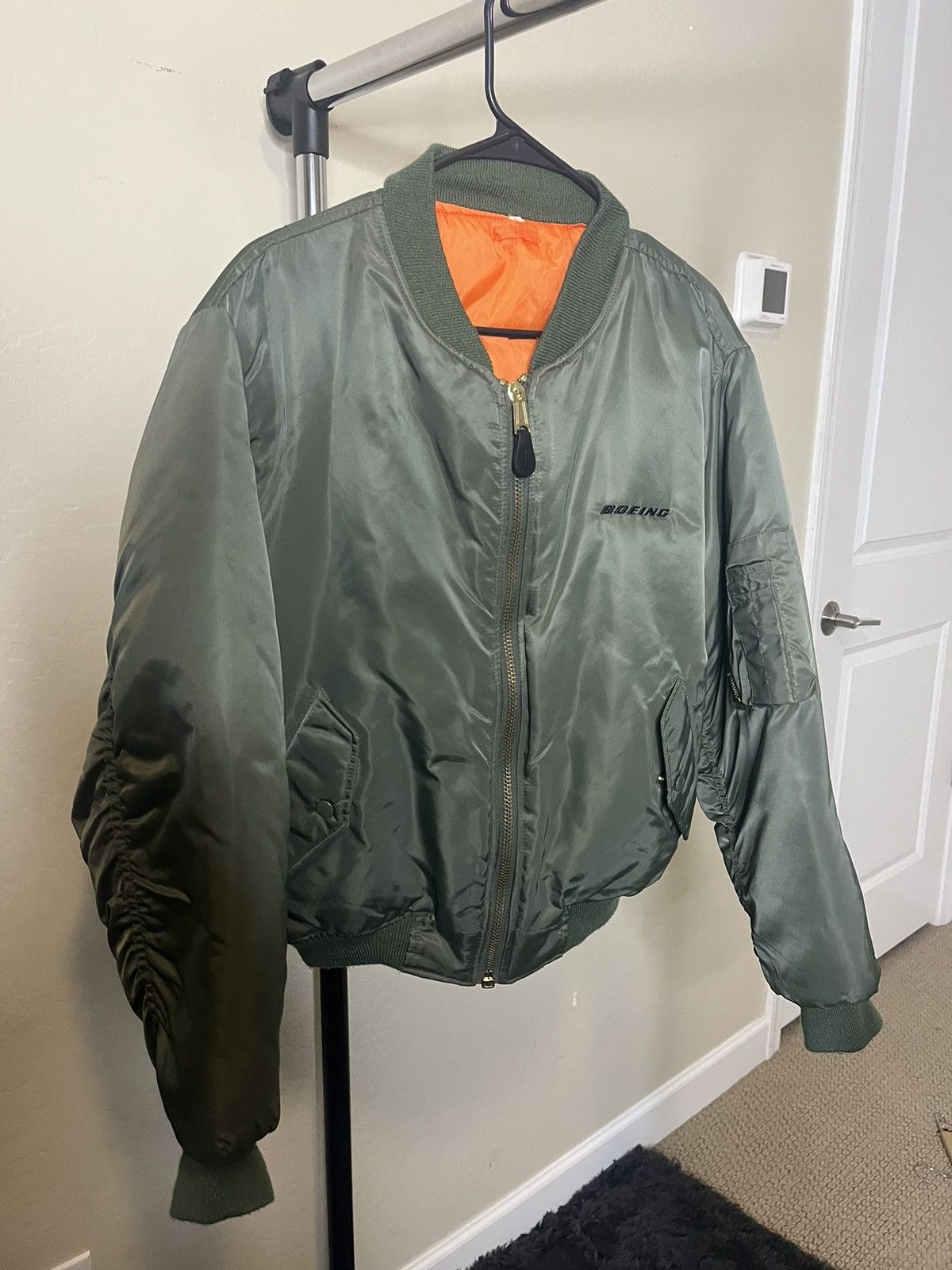 Vintage 90s Vintage Boeing Puffy Bomber Jacket | Grailed