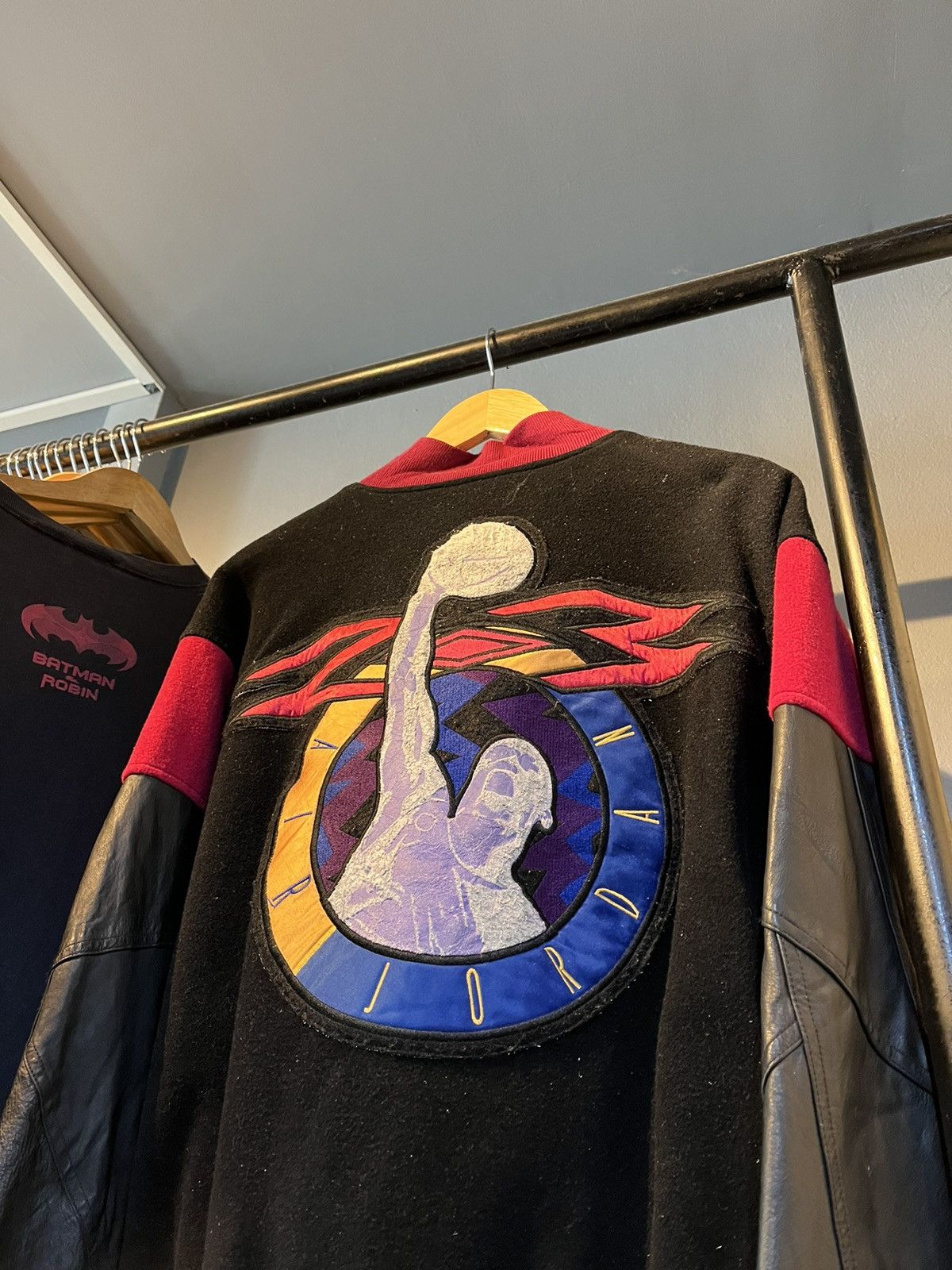 Nike Big Grail Vintage Nike Air Jordan 90s Varsity Bomber Jacket | Grailed