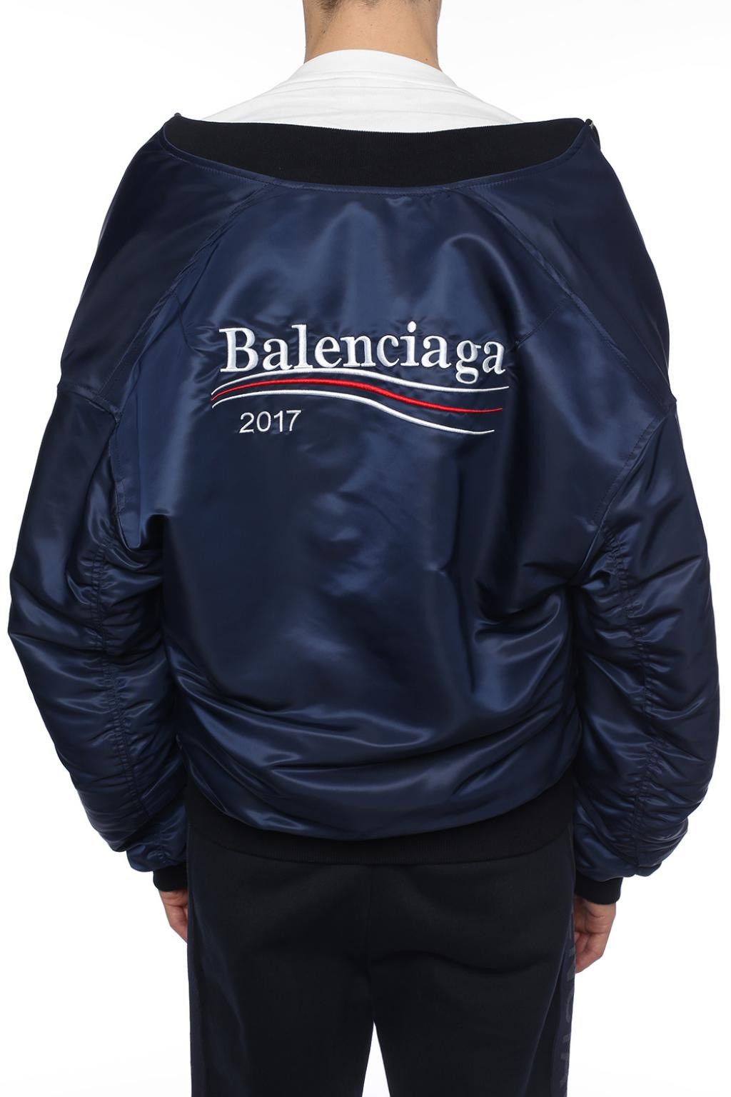 Balenciaga [50] OG 17FW balenciaga wave logo bomber | Grailed