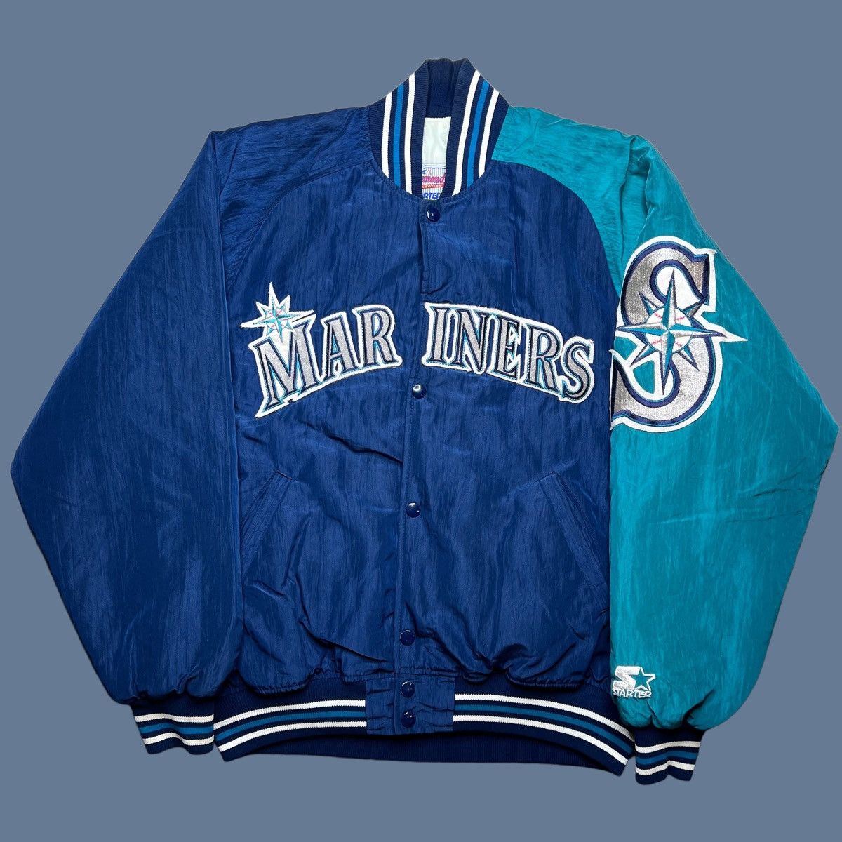 Vintage Vintage 1990s MLB Seattle Mariners Starter Bomber Jacket | Grailed
