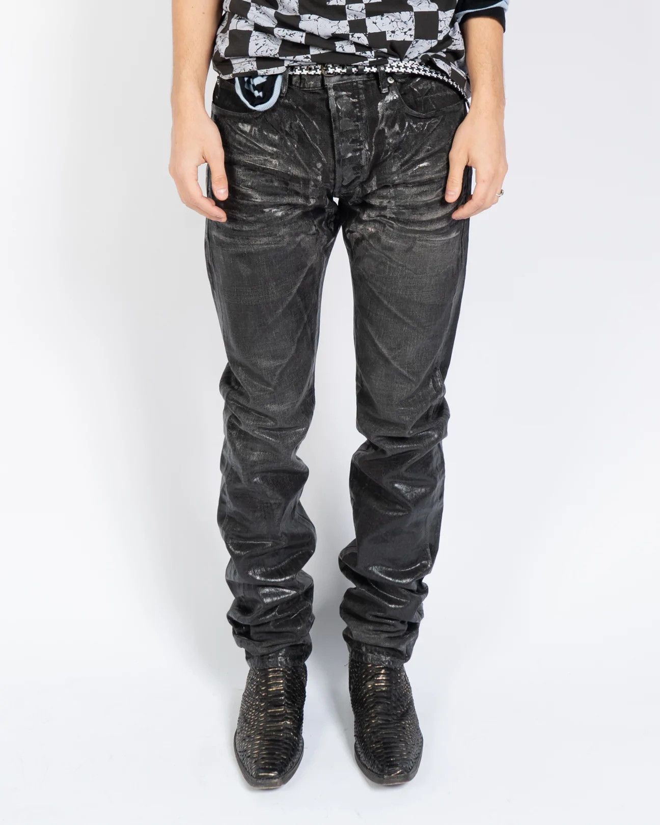 Dior FW03 Black Luster Waxed Denim | Grailed