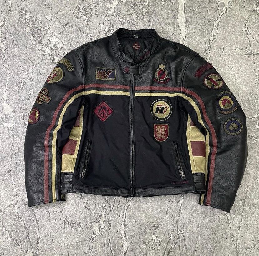 Vintage HELLFIRE Racing Leather Jacket | Grailed