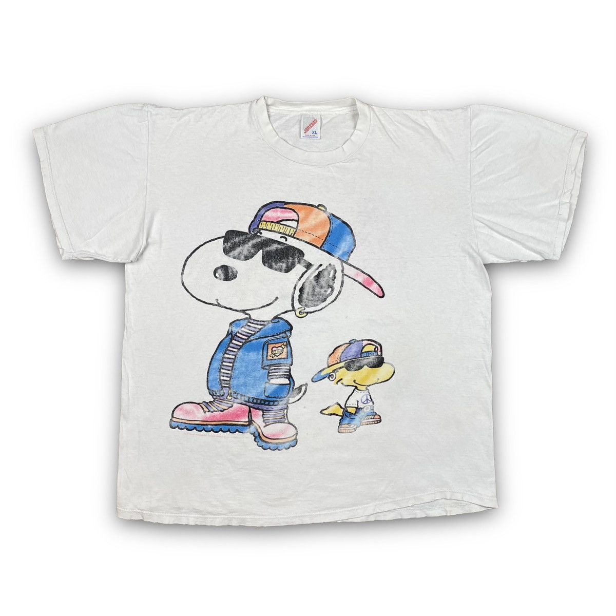 Peanuts × Streetwear × Vintage Vintage 90s Snoopy Peanuts Hip Hop T ...
