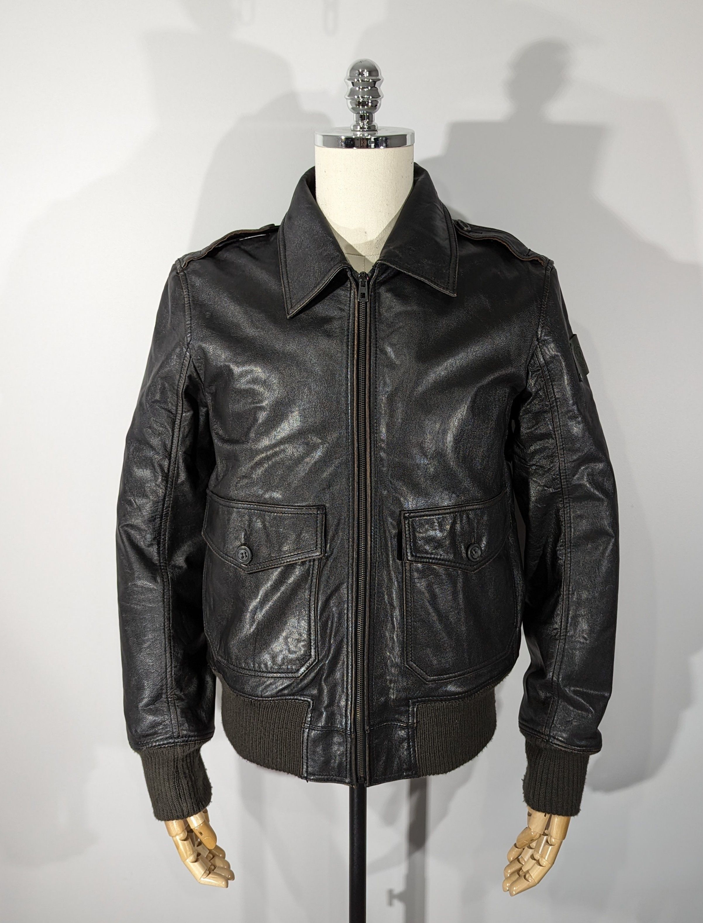 Strellson Strellson L-Morgan Bomber Leather Jacket Size M Men's Luxury ...