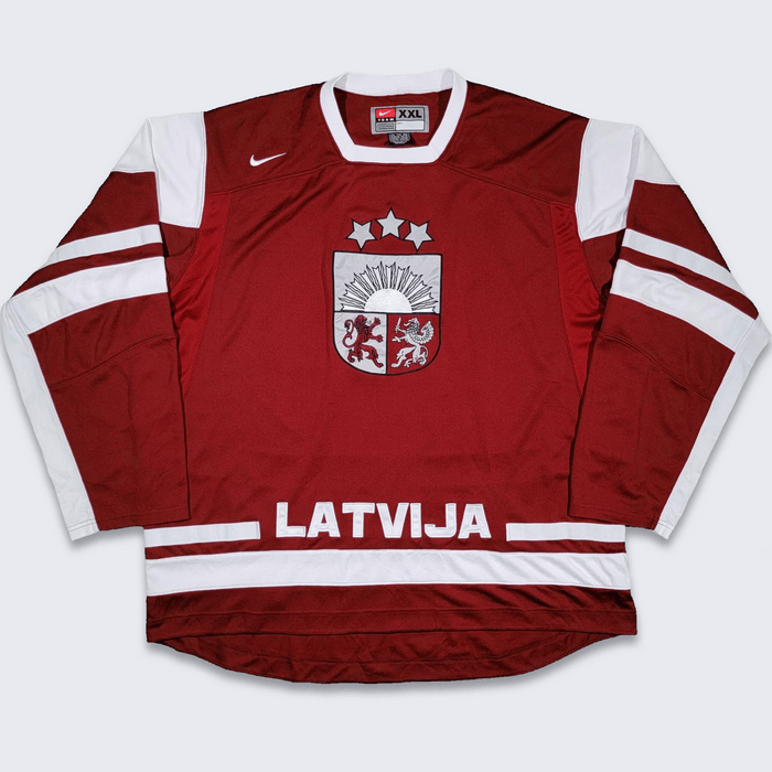 Nike Latvia Vintage Nike IIHF Hockey Jersey | Grailed