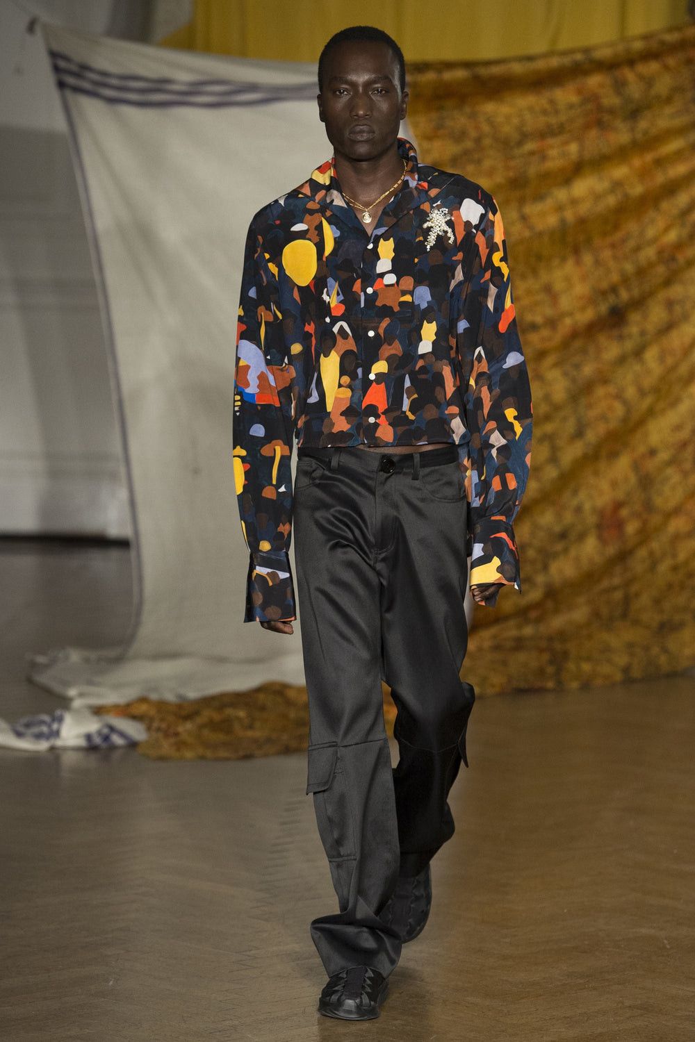 Wales Bonner Wales Bonner Jacob Lawrence Print Shirt | Grailed