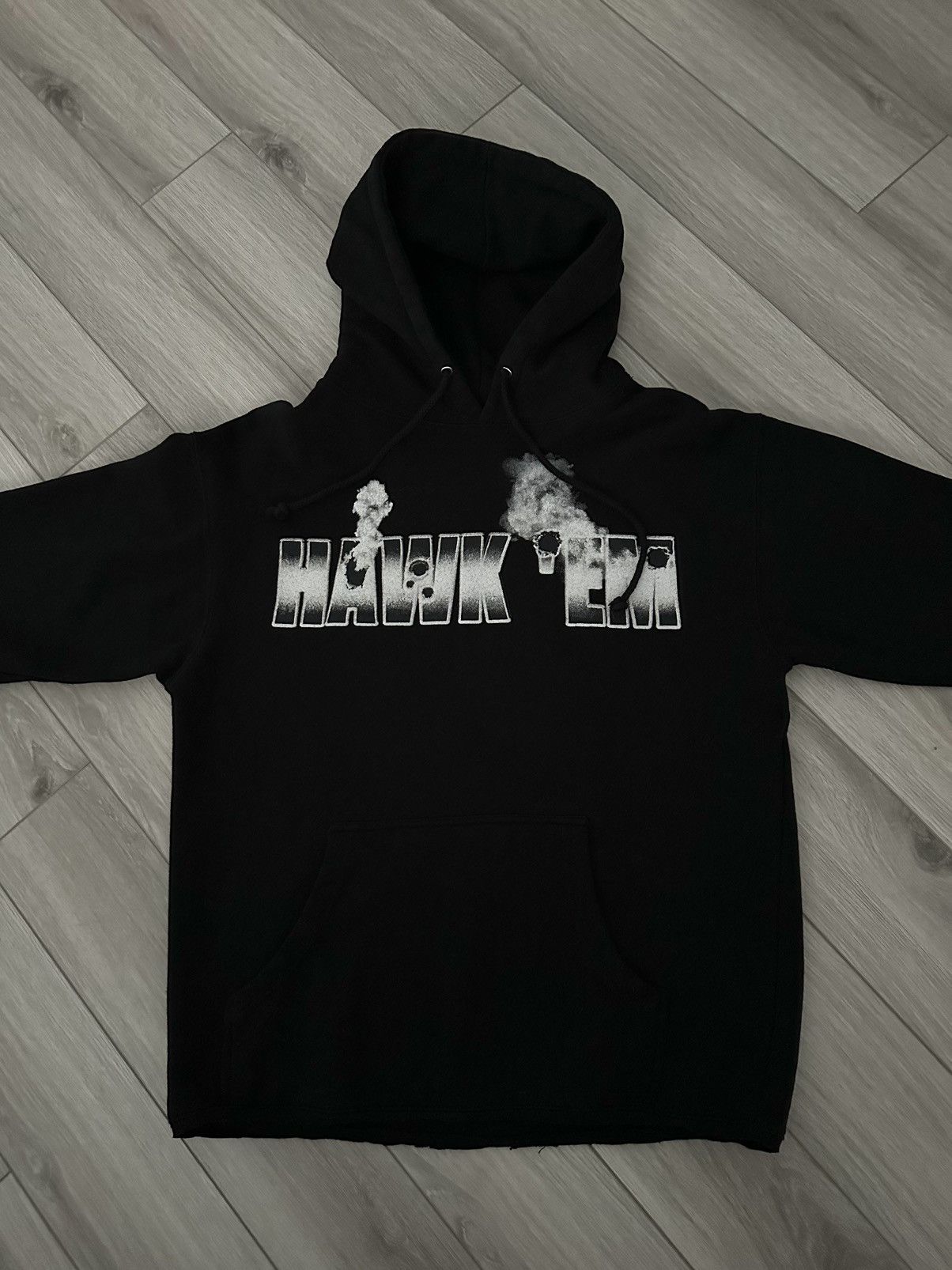 Vlone Pop Smoke Vlone Hoodie(Black) (Hawk ‘Em) | Grailed