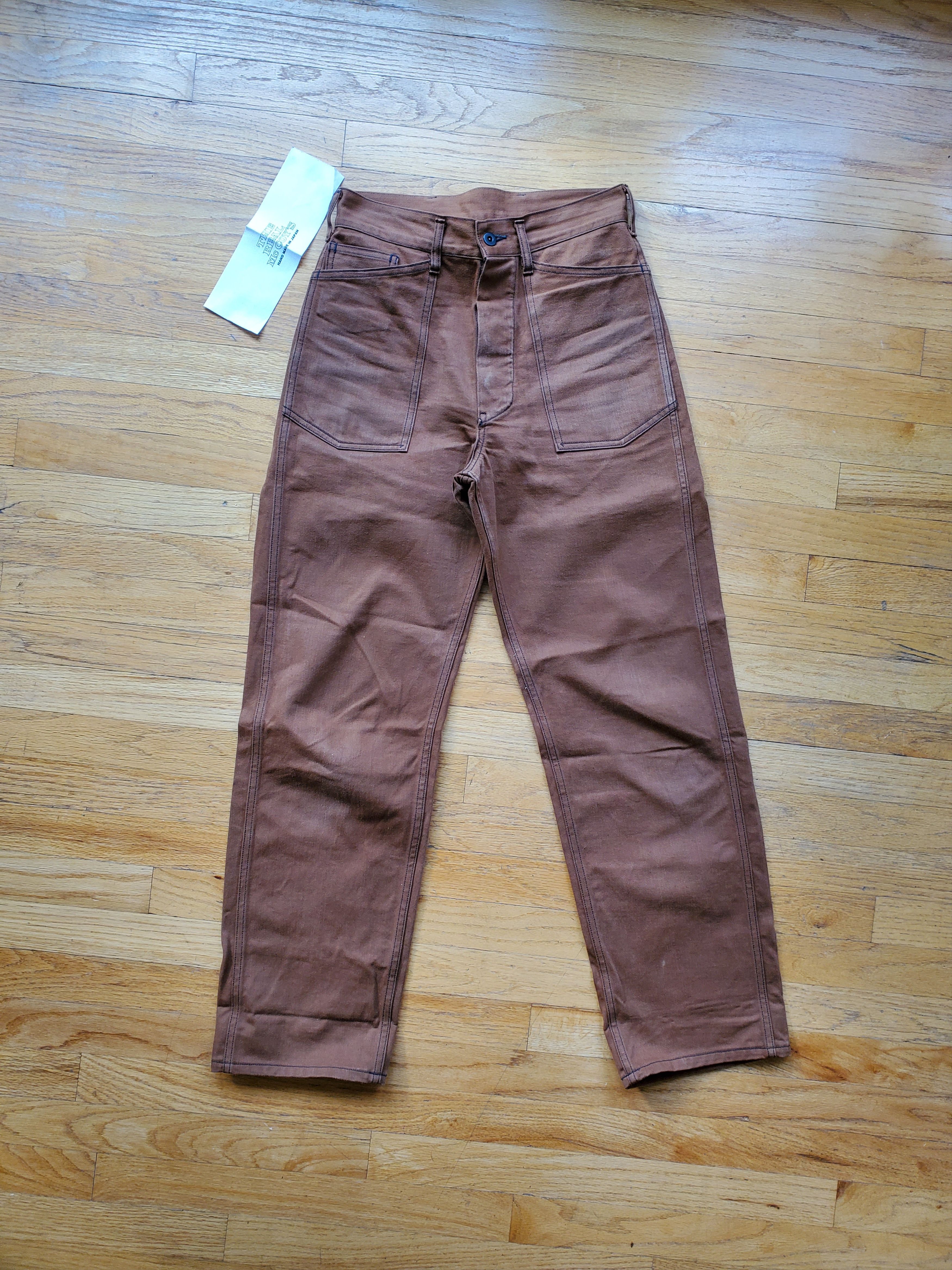 The Real McCoy's WW1 Fatigue - brown denim canvas pant | Grailed