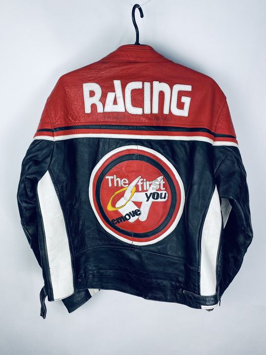 Vintage Vintage Motorcycle Racing Leather Jacket | Grailed