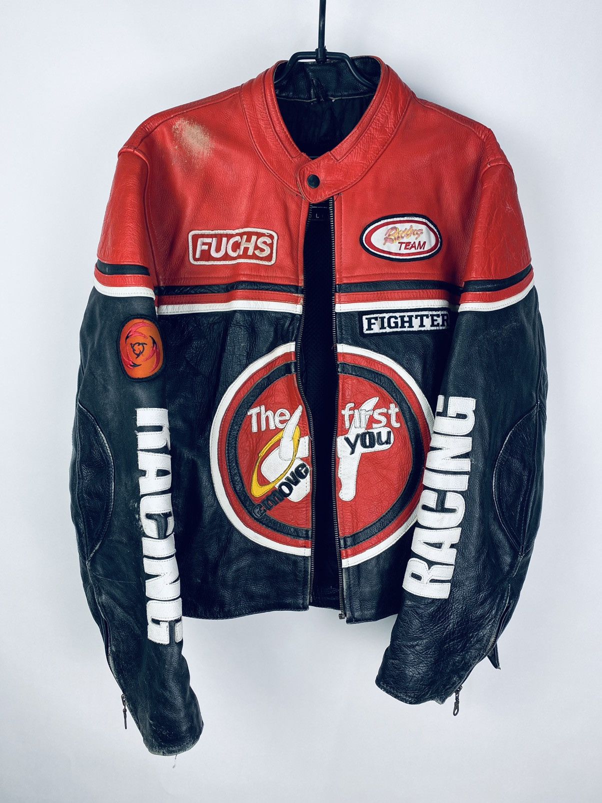 Racing × Streetwear × Vintage Vintage Motorcycle Racing Leather Jacket ...