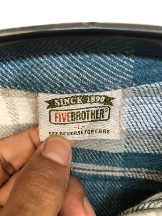 Five Brother Vintage Five Brother Plaid Tartan Flannel Shirt 👕 | Grailed