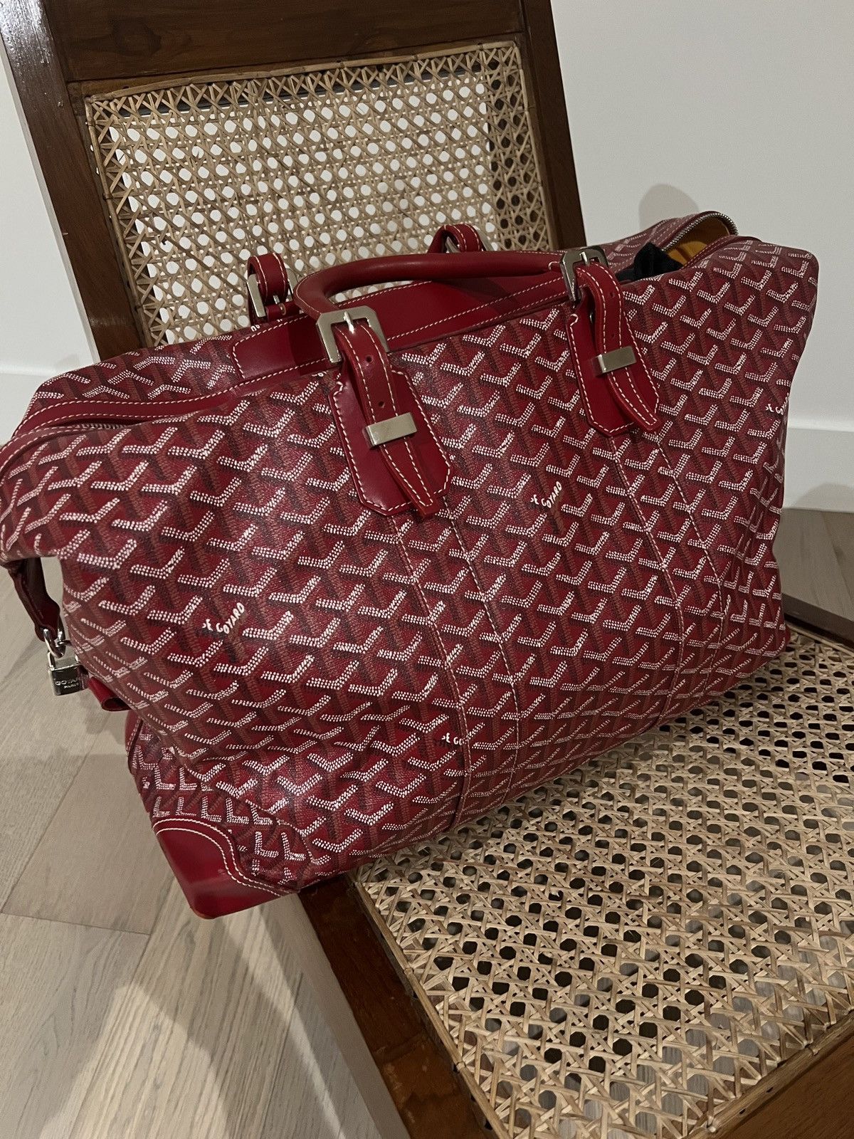 Goyard RARE Red Goyard Duffle Bag CHEAP | Grailed