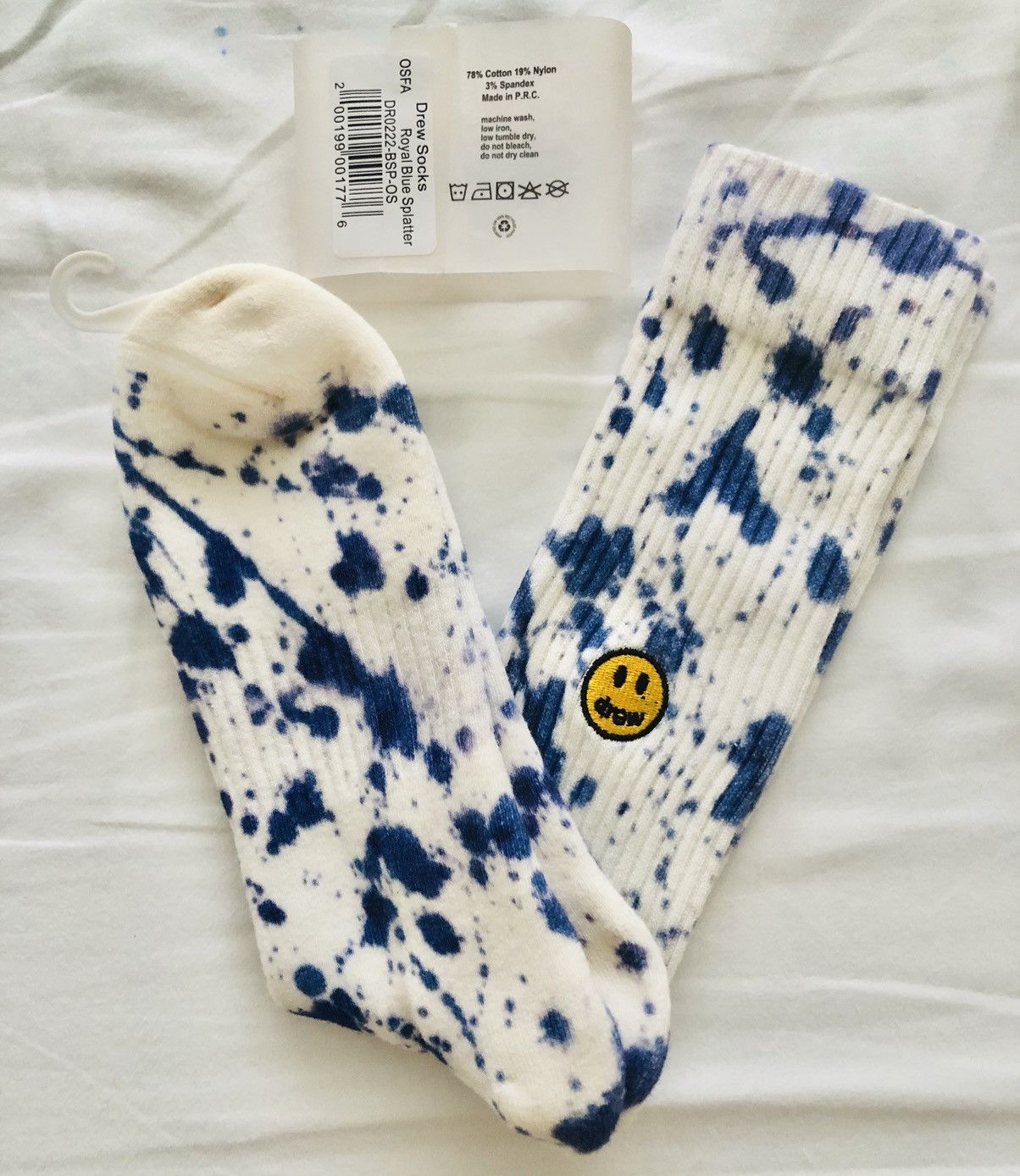 Drew House × Justin Bieber Rare Drew House Splatter Socks | Grailed