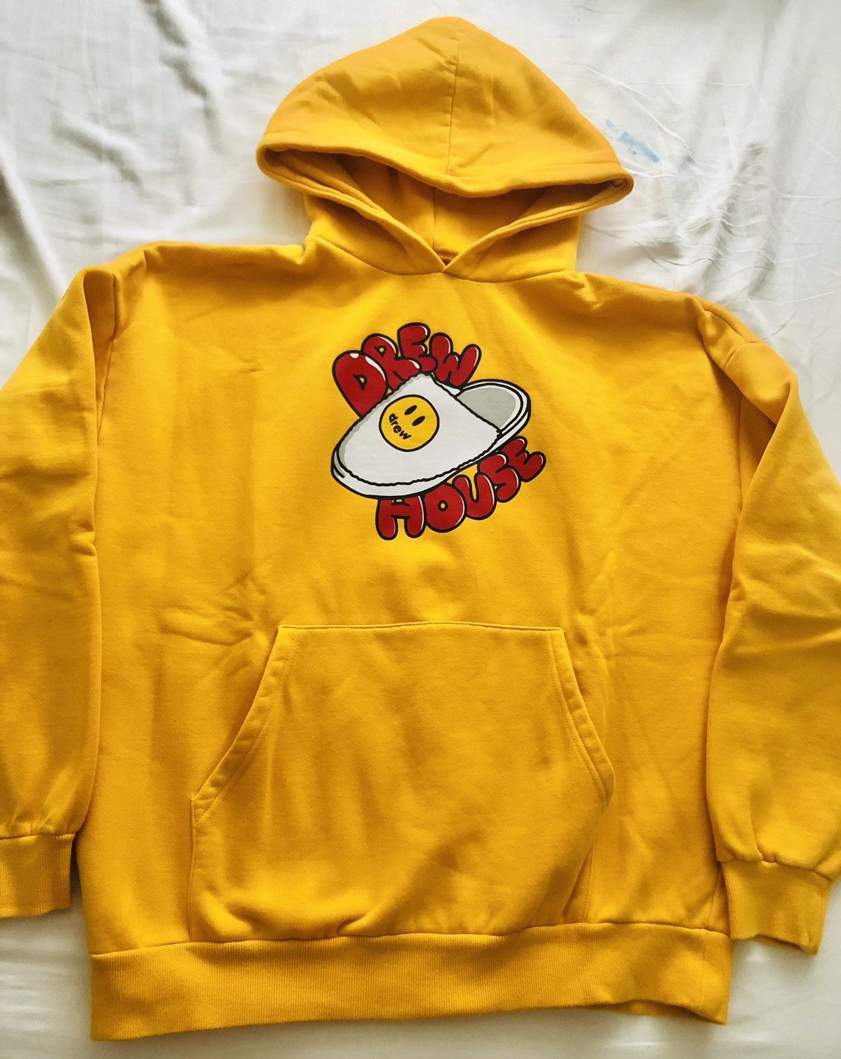 Justin Bieber Rare Drew House Golden Yellow House Slipper Hoodie | Grailed