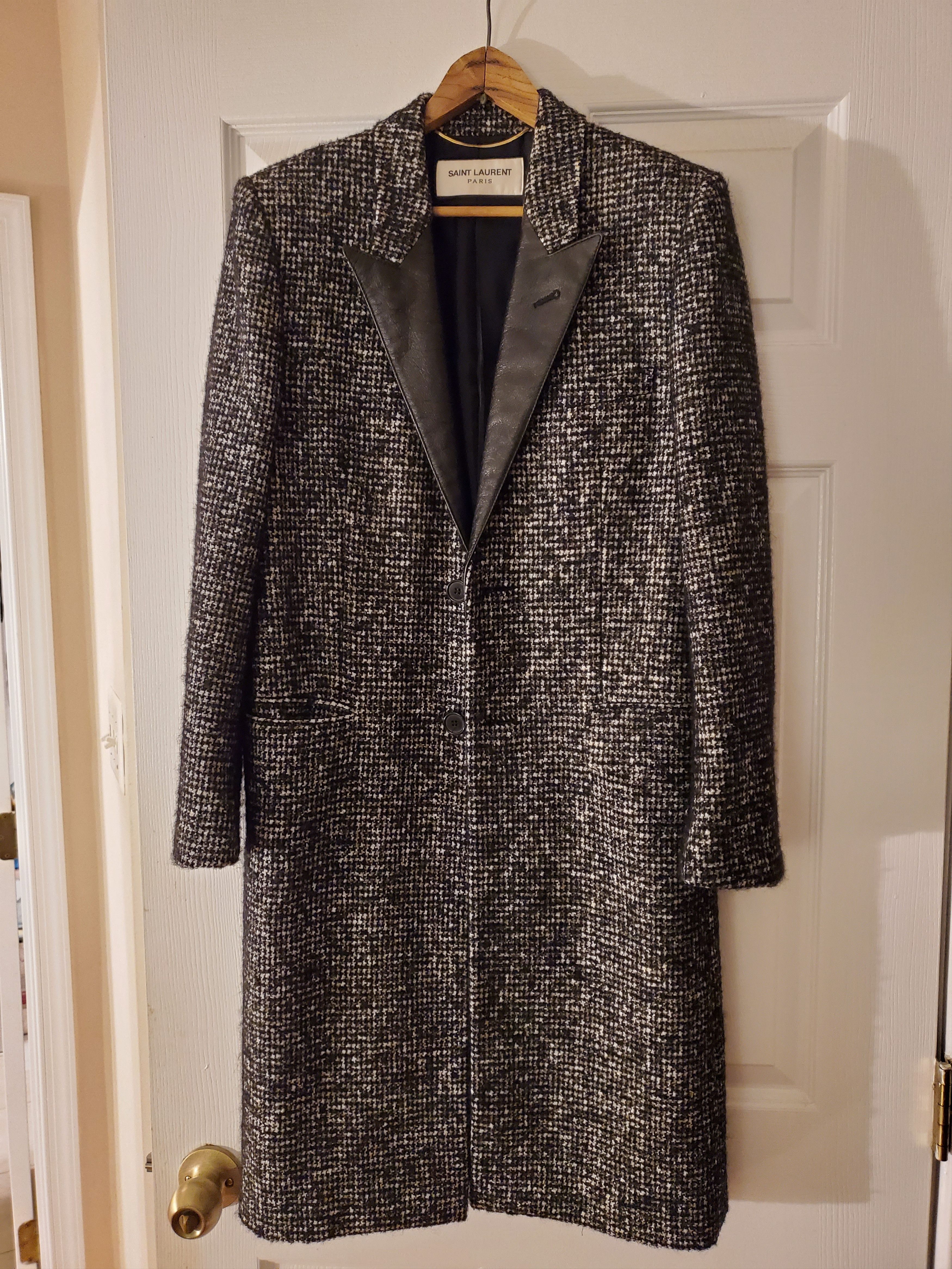 Saint Laurent Paris FW15 Houndstooth Prototype Coat Hedi Slimane | Grailed